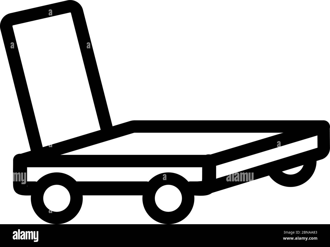 Platform luggage cart Stock Vector Images - Alamy