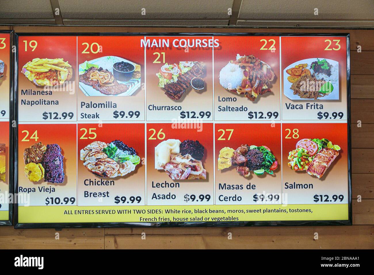 Miami Beach Florida,menu board picture,typical Latin cuisine,Hispanic ...