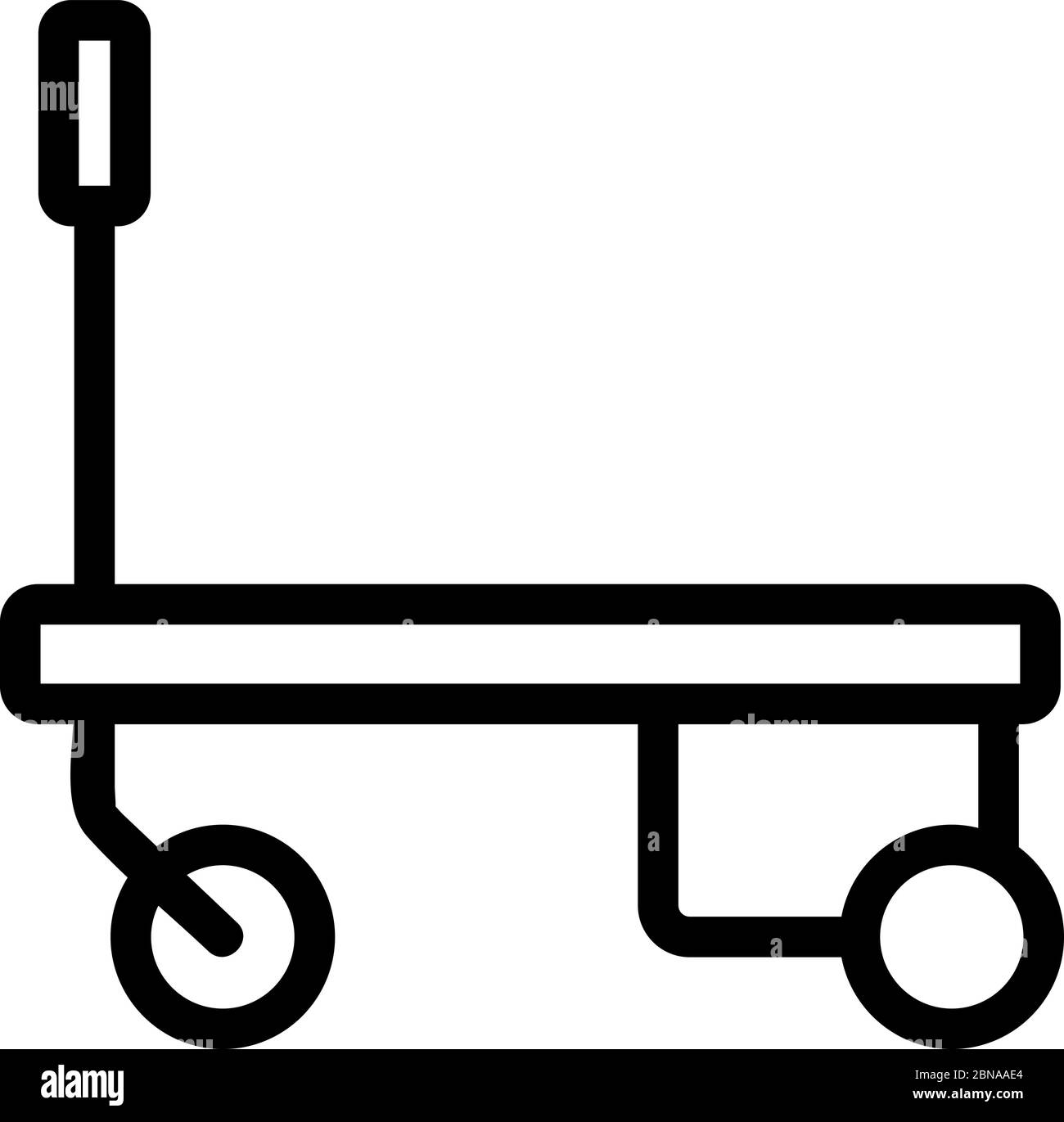 hydraulic trolley icon vector outline illustration Stock Vector Image ...
