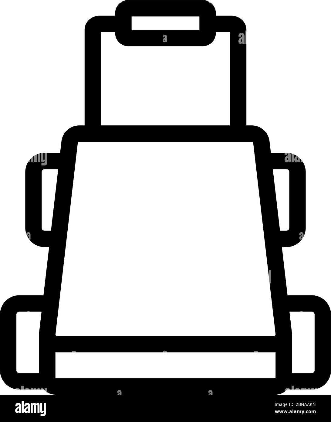 platform wheeled freight trolleys front view icon vector outline ...