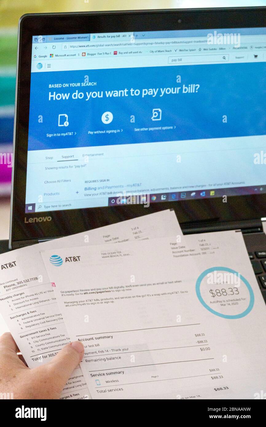 Phone Bill High Resolution Stock Photography and Images - Alamy