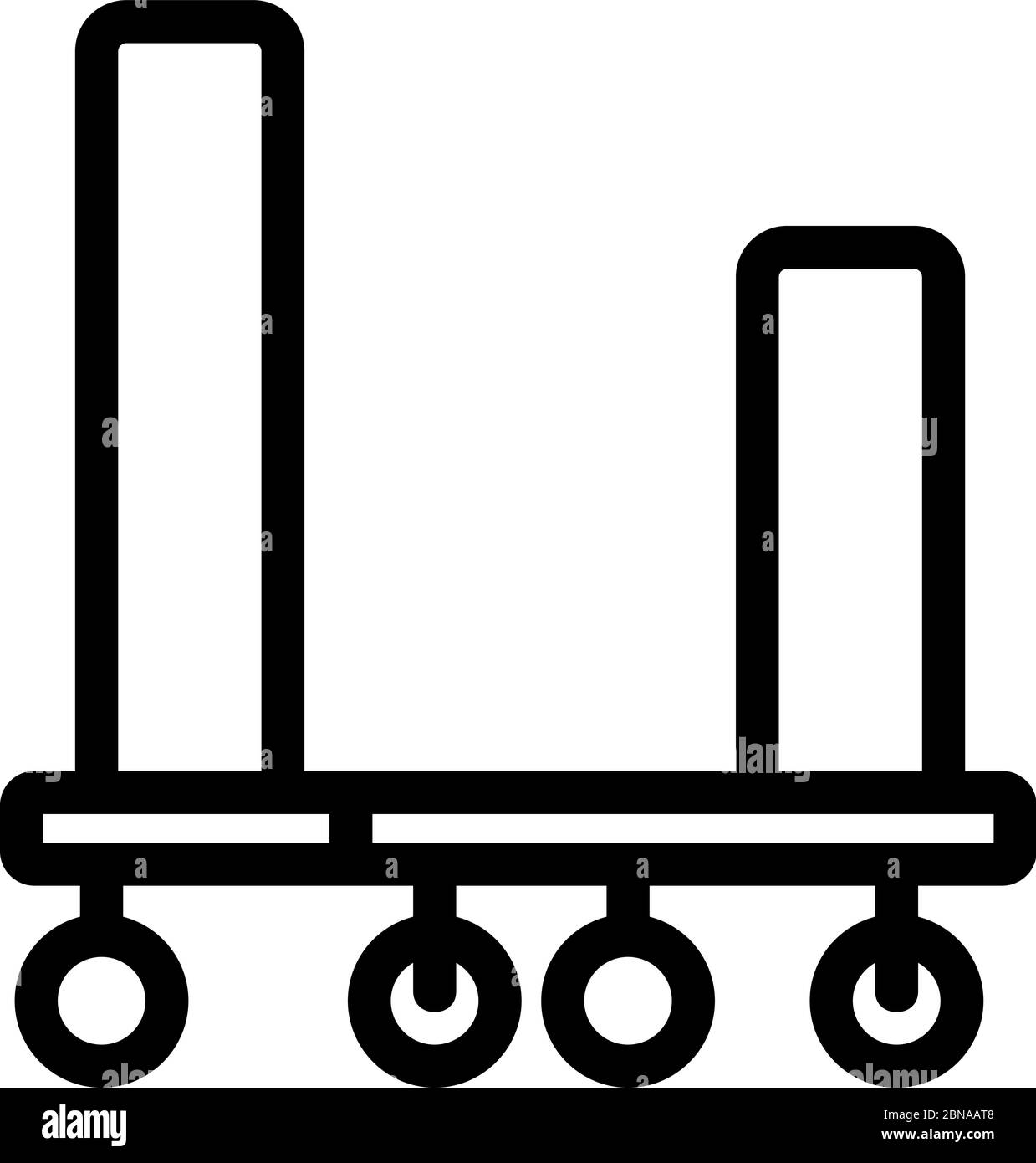 mobile freight trolleys icon vector outline illustration Stock Vector ...
