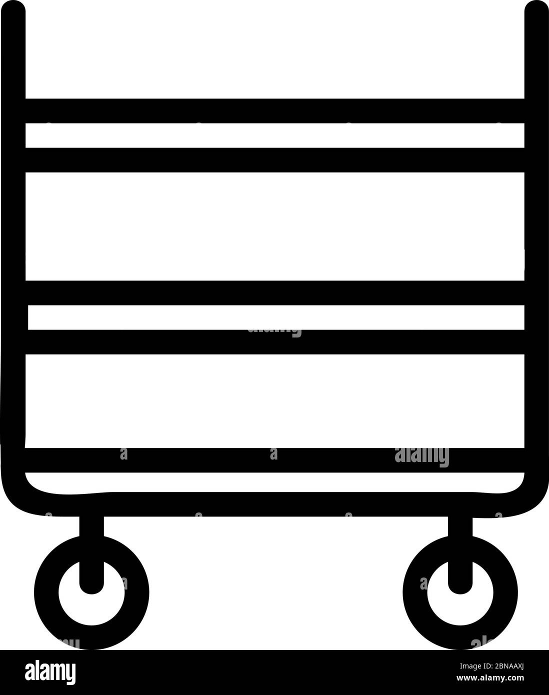 shelf cargo trolleys icon vector outline illustration Stock Vector ...