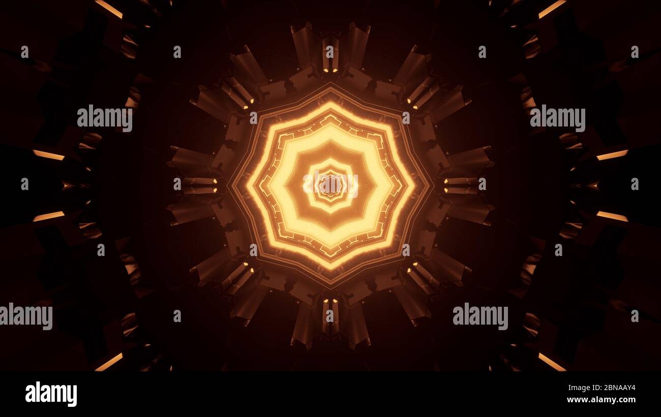 Virtual projection of several lights arranged in a semi-circular ...