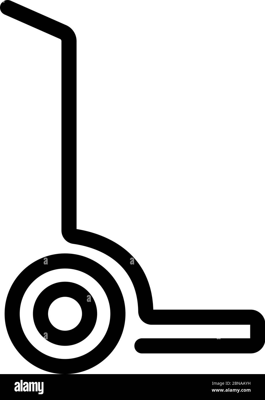 unicycle wheeled trolleys icon vector outline illustration Stock Vector ...