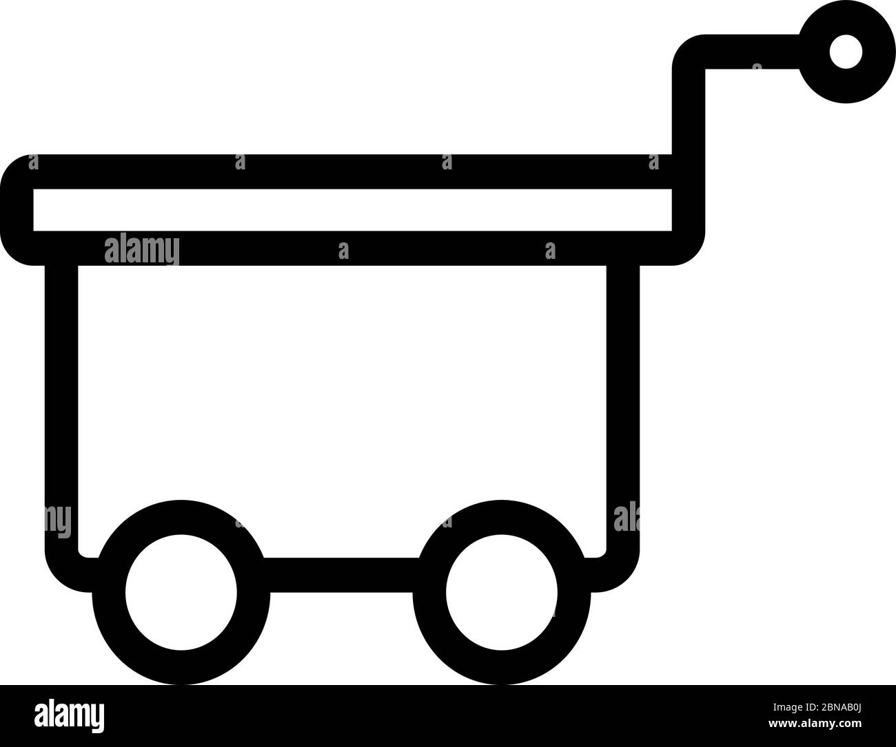 container freight trolleys icon vector outline illustration Stock ...