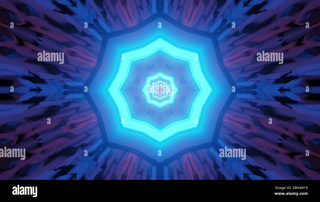 Virtual projection of several lights arranged in a semi-circular ...