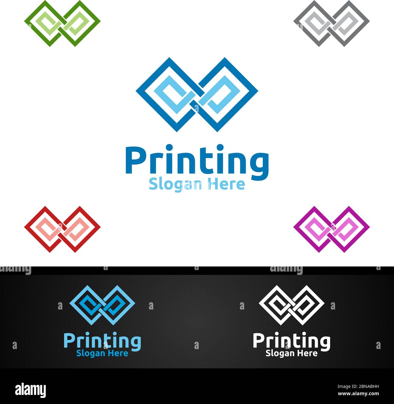 Infinity P Printing Company Vector Logo Design for Media, Retail ...