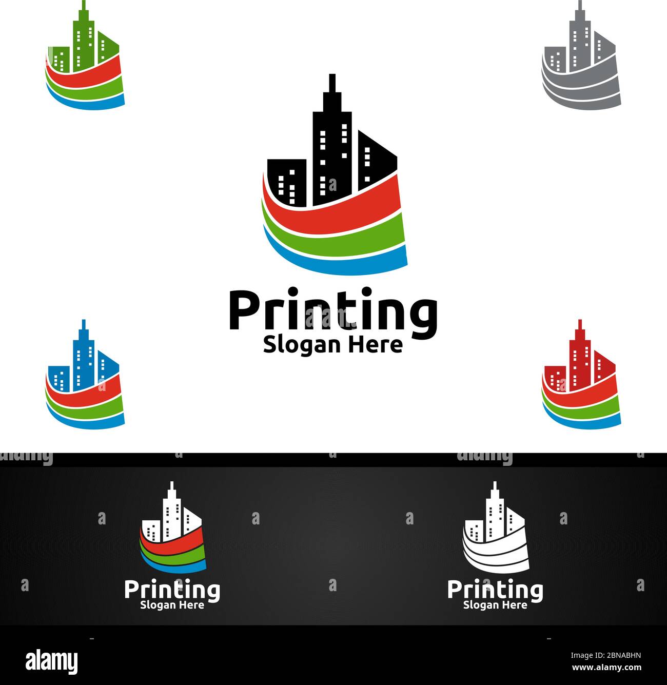 City Printing Company Vector Logo Design for Media, Retail, Advertising ...