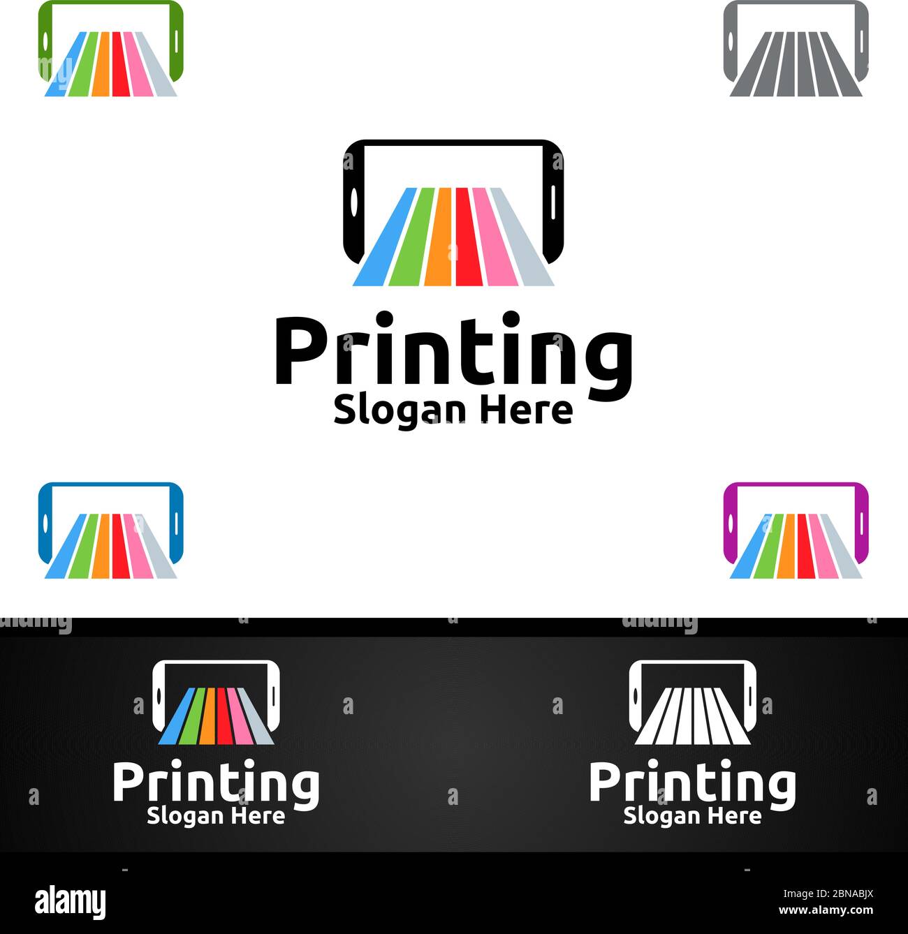 Mobile Printing Company Vector Logo Design for Media, Retail ...