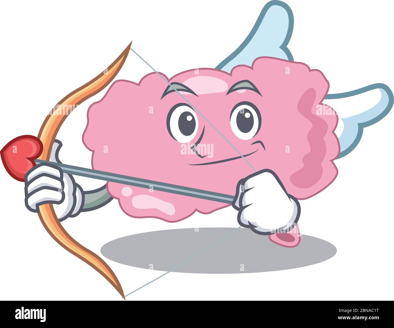 Brain in sweet romantic cupid cartoon drawing with arrow Stock Vector ... Brain in sweet romantic cupid cartoon drawing with arrow Stock Vector ...