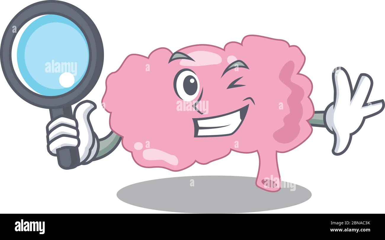 cartoon picture of brain Detective using tools Stock Vector Image & Art ...