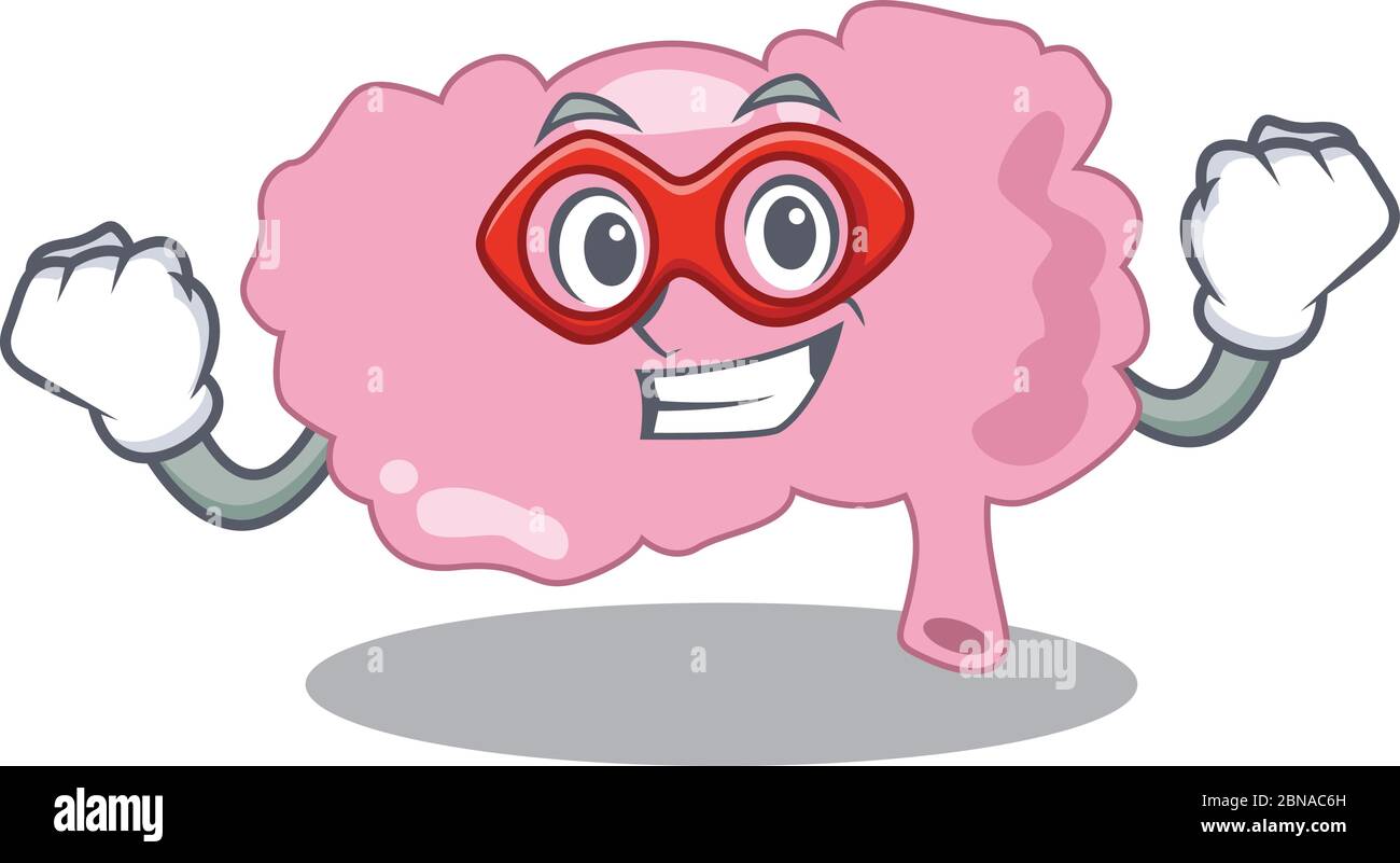 A cartoon drawing of brain in a Super hero character Stock Vector Image ...