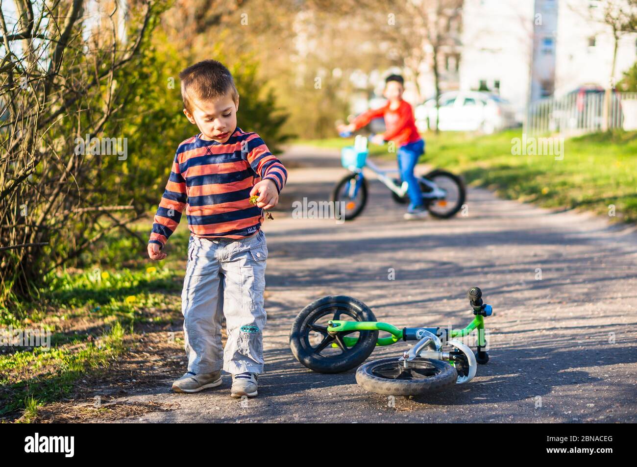 Boy holding something in hands hi-res stock photography and images - Alamy