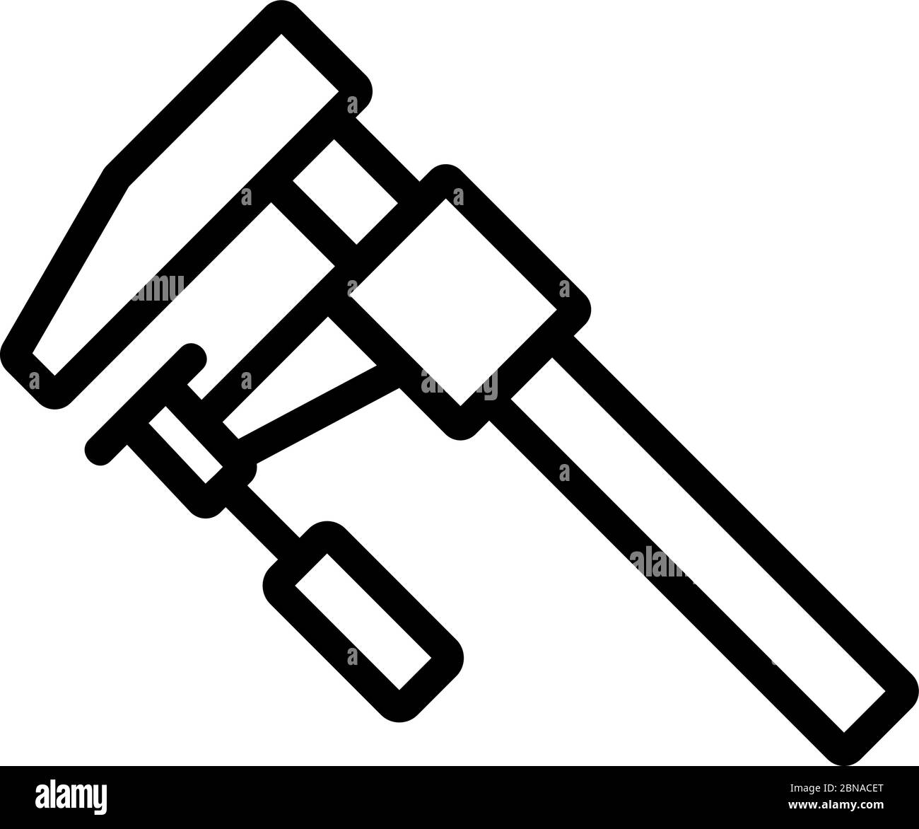 joiner hammer with holder icon vector outline illustration Stock Vector ...