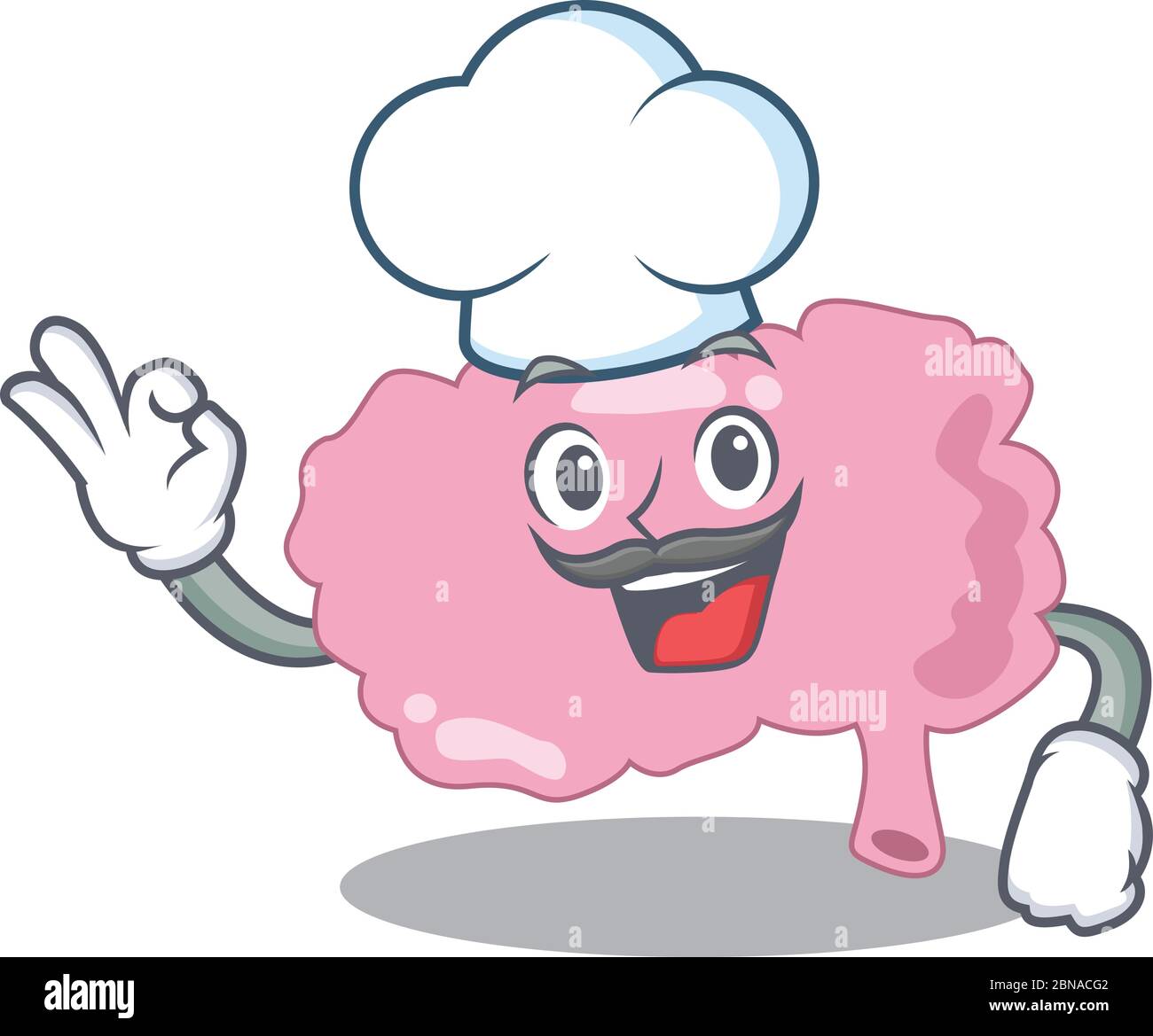 Talented brain chef cartoon drawing wearing chef hat Stock Vector Image ...