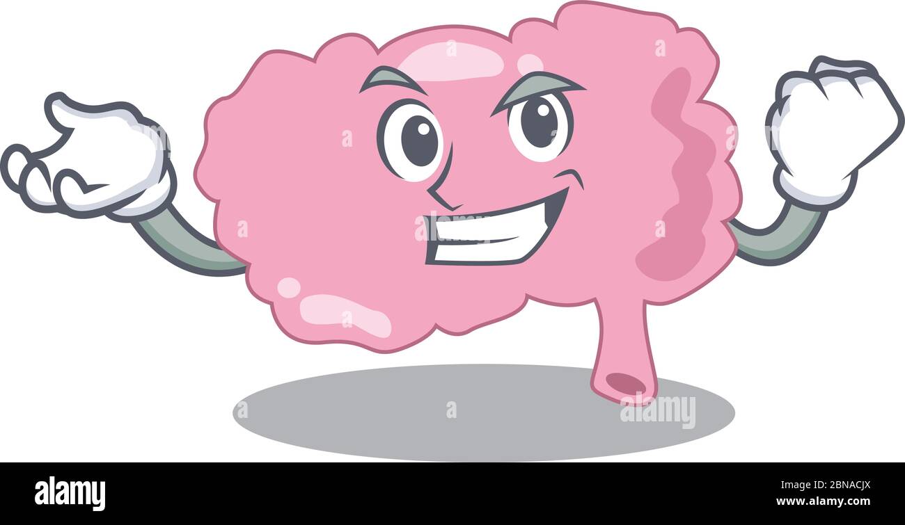 A funny cartoon design concept of brain with happy face Stock Vector ...