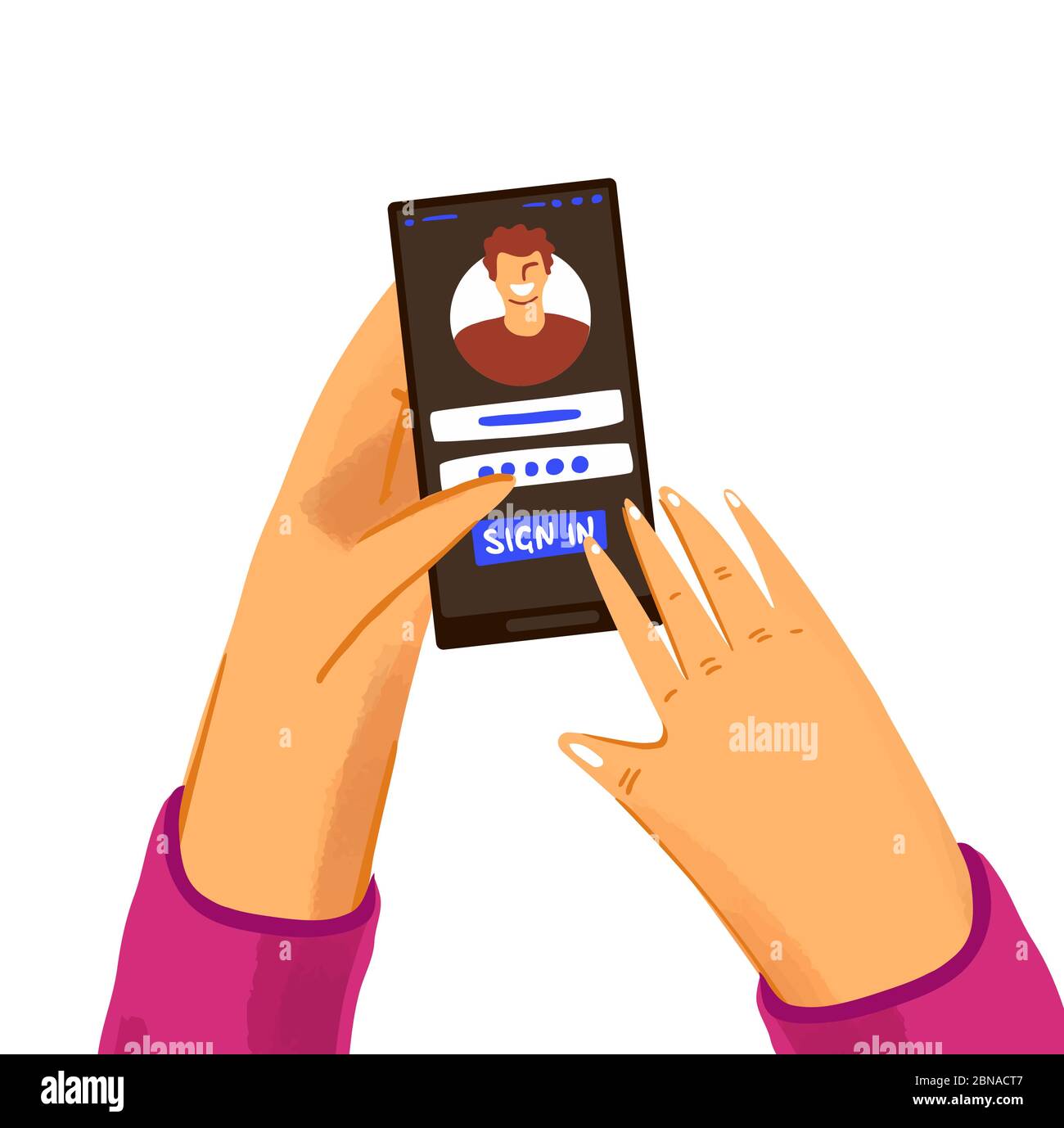 Logging on concept Stock Vector Images - Alamy