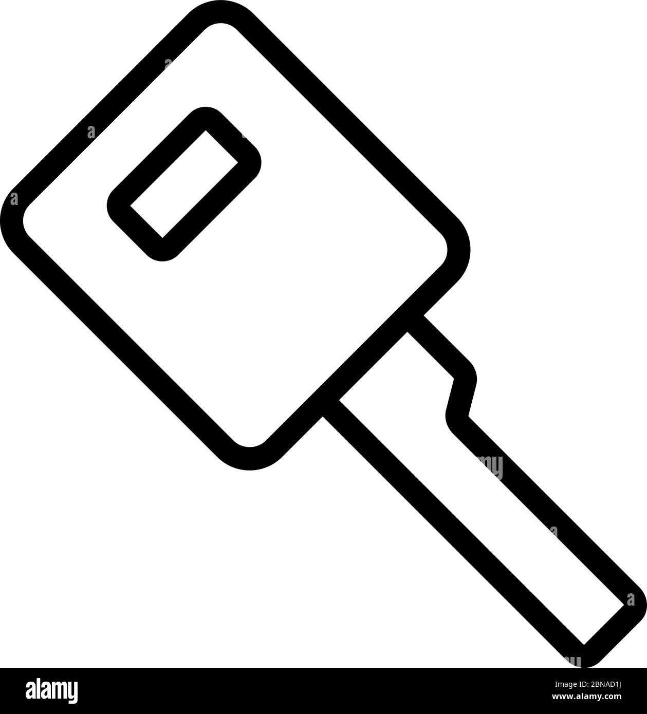 square shaped auto key icon vector outline illustration Stock Vector ...