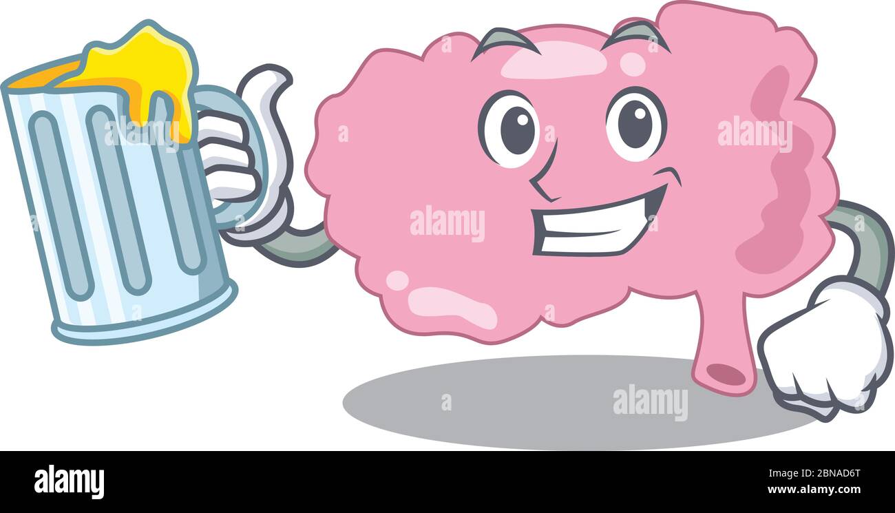 Vector illustration glass brain beer Stock Vector Images - Alamy
