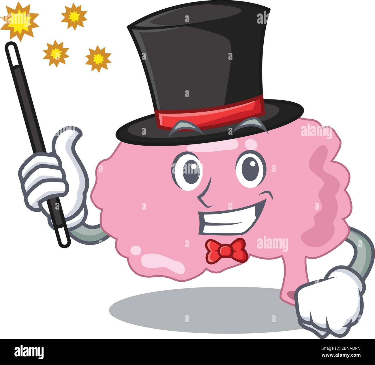 A gorgeous smart Magician of brain cartoon design style Stock Vector ...