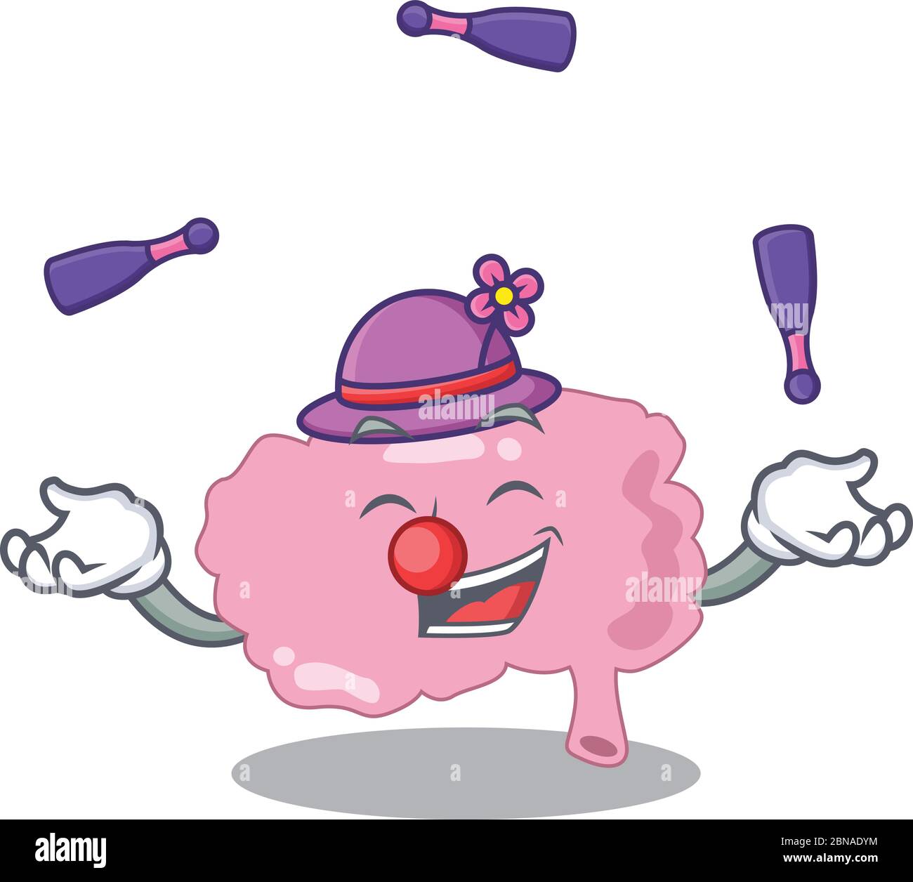 A brain cartoon design style succeed playing juggling Stock Vector ...
