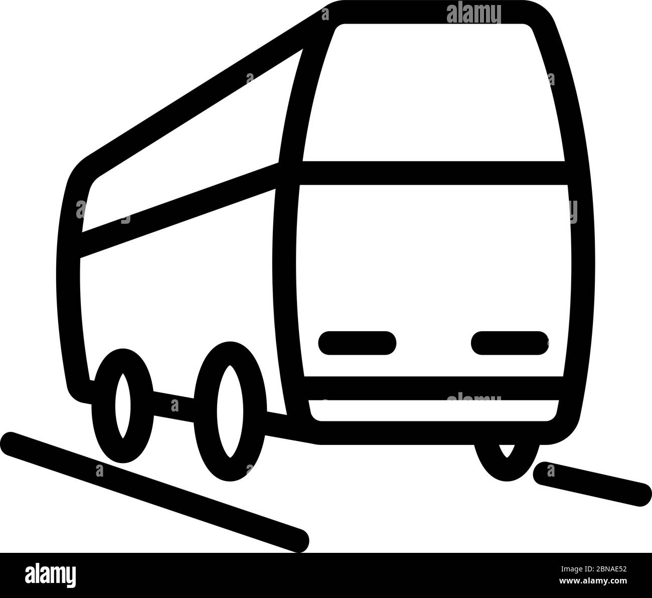 tour bus back view icon vector outline illustration Stock Vector Image ...