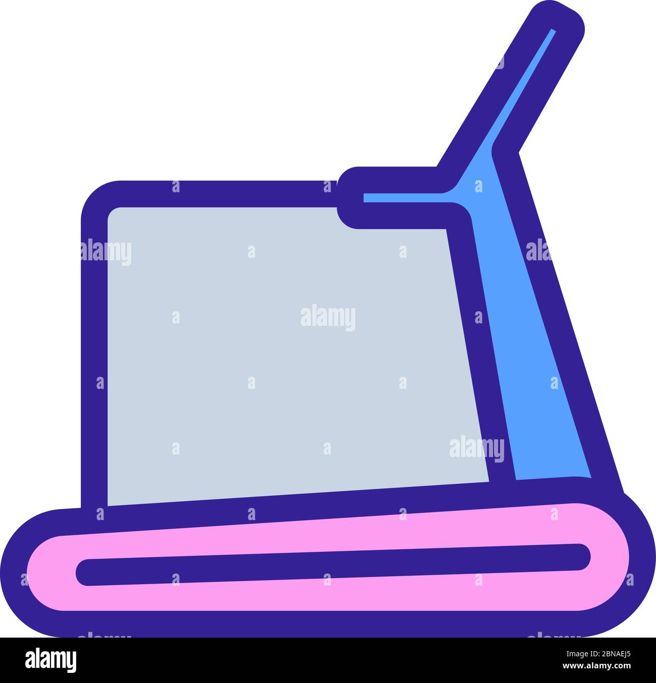 running magnetic exercise machine icon vector outline illustration ...