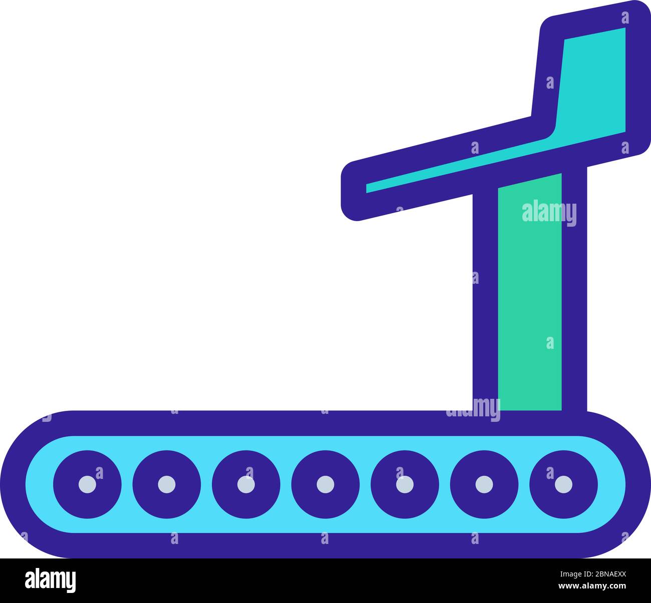 treadmill with magnetic load mechanism icon vector outline illustration ...