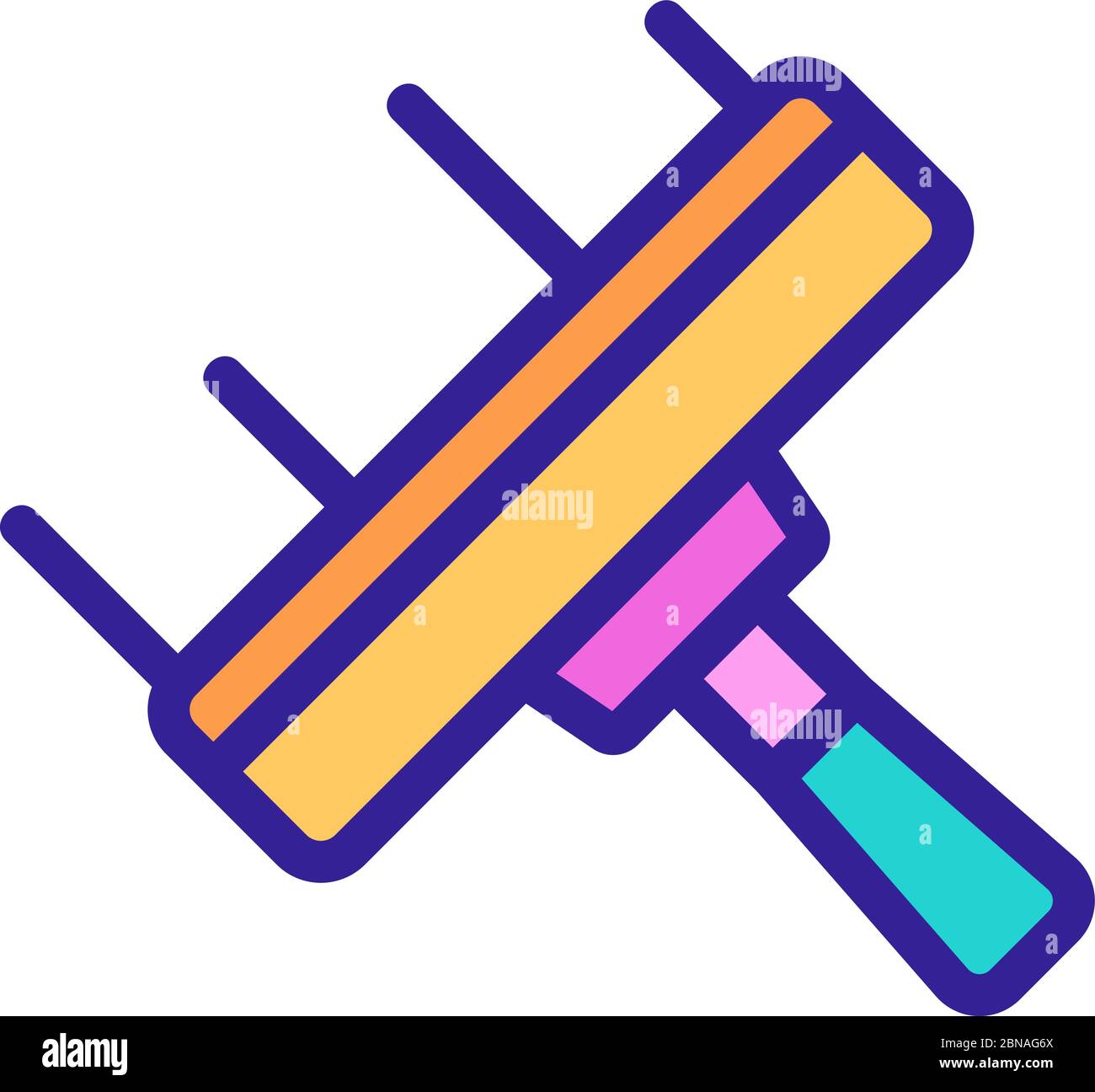 flat squeegee in action icon vector outline illustration Stock Vector ... flat squeegee in action icon vector outline illustration Stock Vector ...