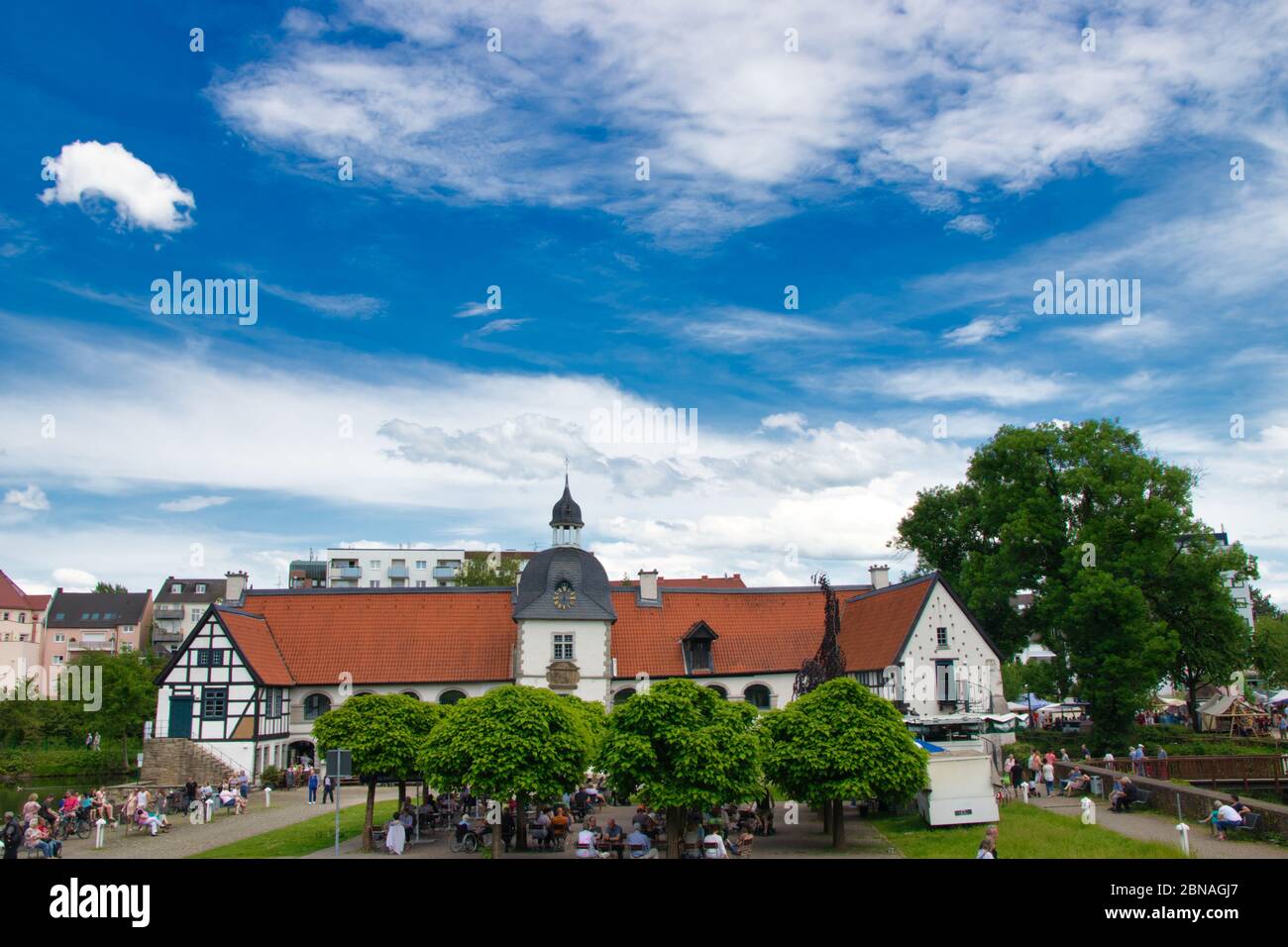 Beautiful view of the Palace Haus Rodenberg in Dortmund, Germany ...