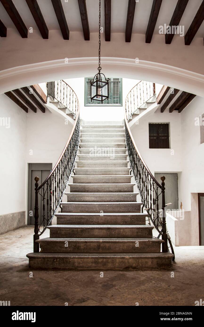 Old spanish building interior Stock Photo - Alamy