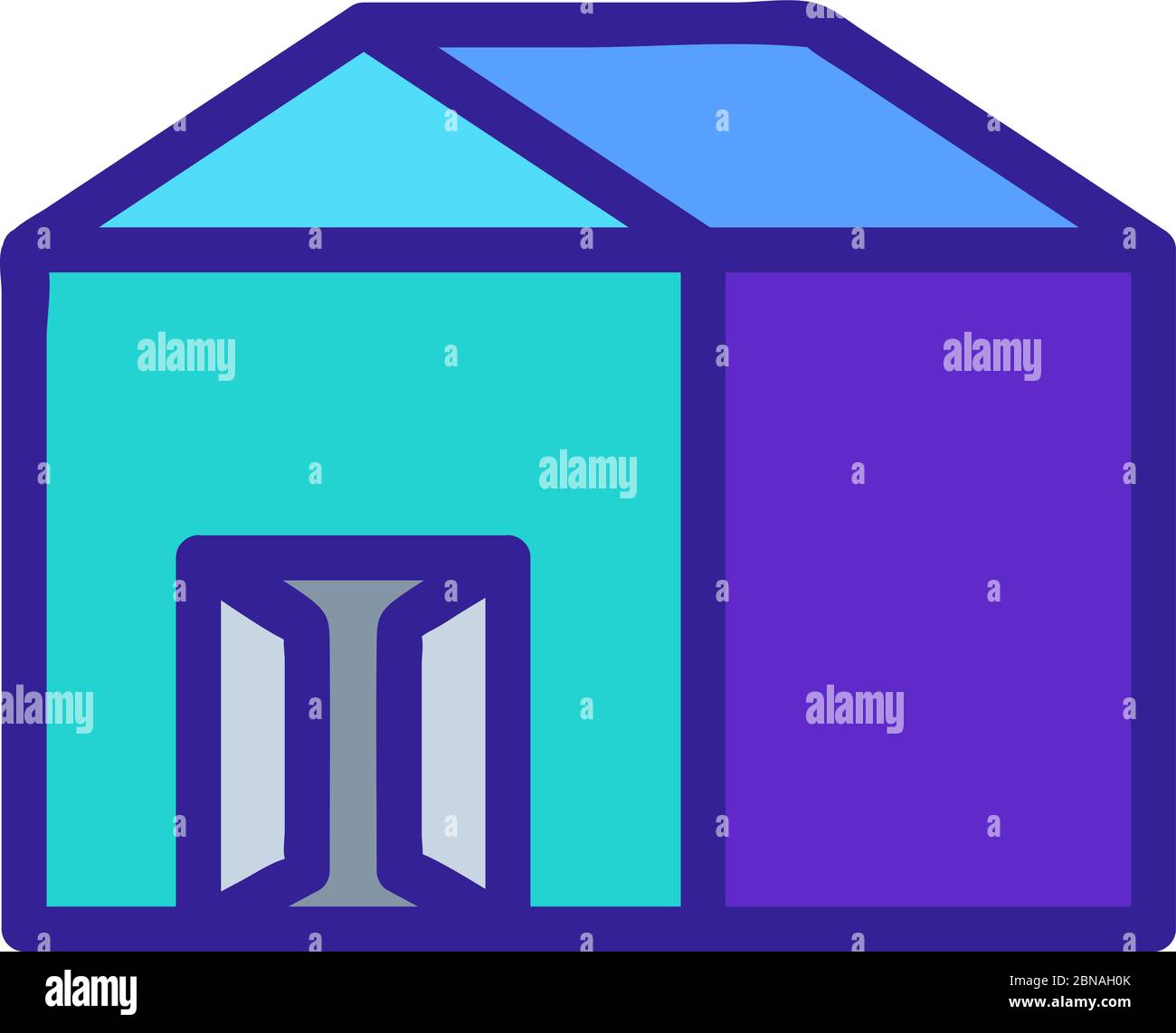 garage with open doors icon vector outline illustration Stock Vector ...