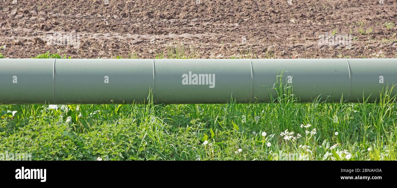 Small oil pipeline in east of the Netherlands Stock Photo - Alamy