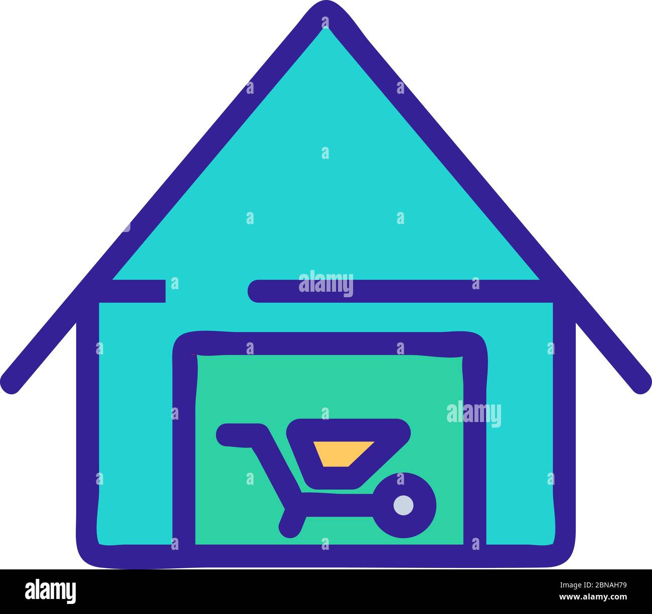 utility shed icon vector outline illustration Stock Vector Image & Art ...