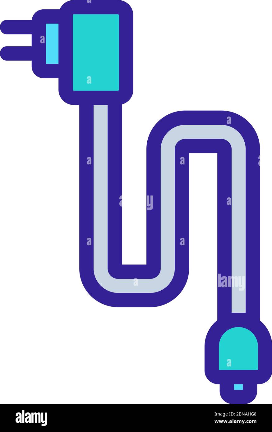 cord with plug icon vector outline illustration Stock Vector Image ...