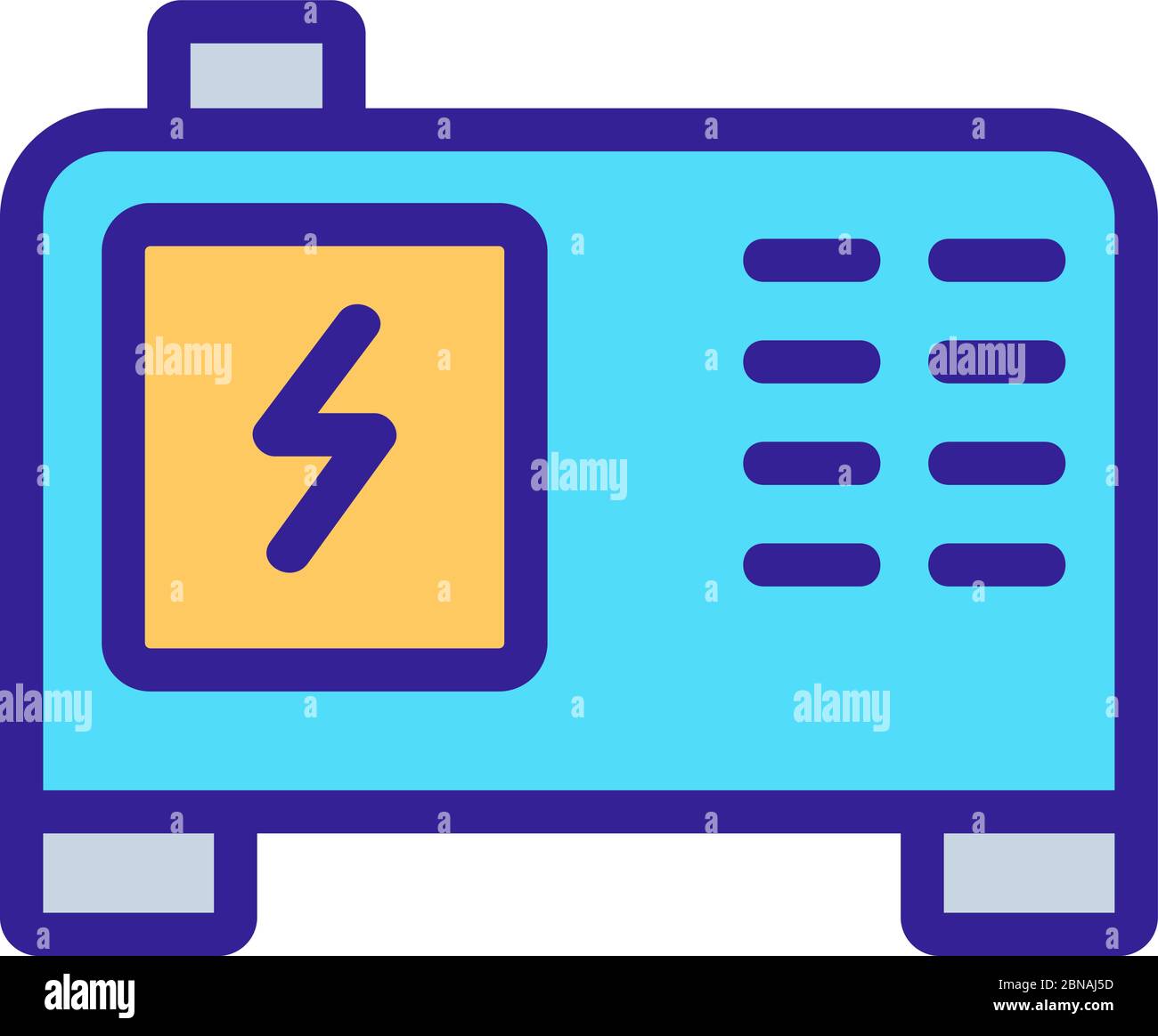 electric steady current generator icon vector outline illustration ...