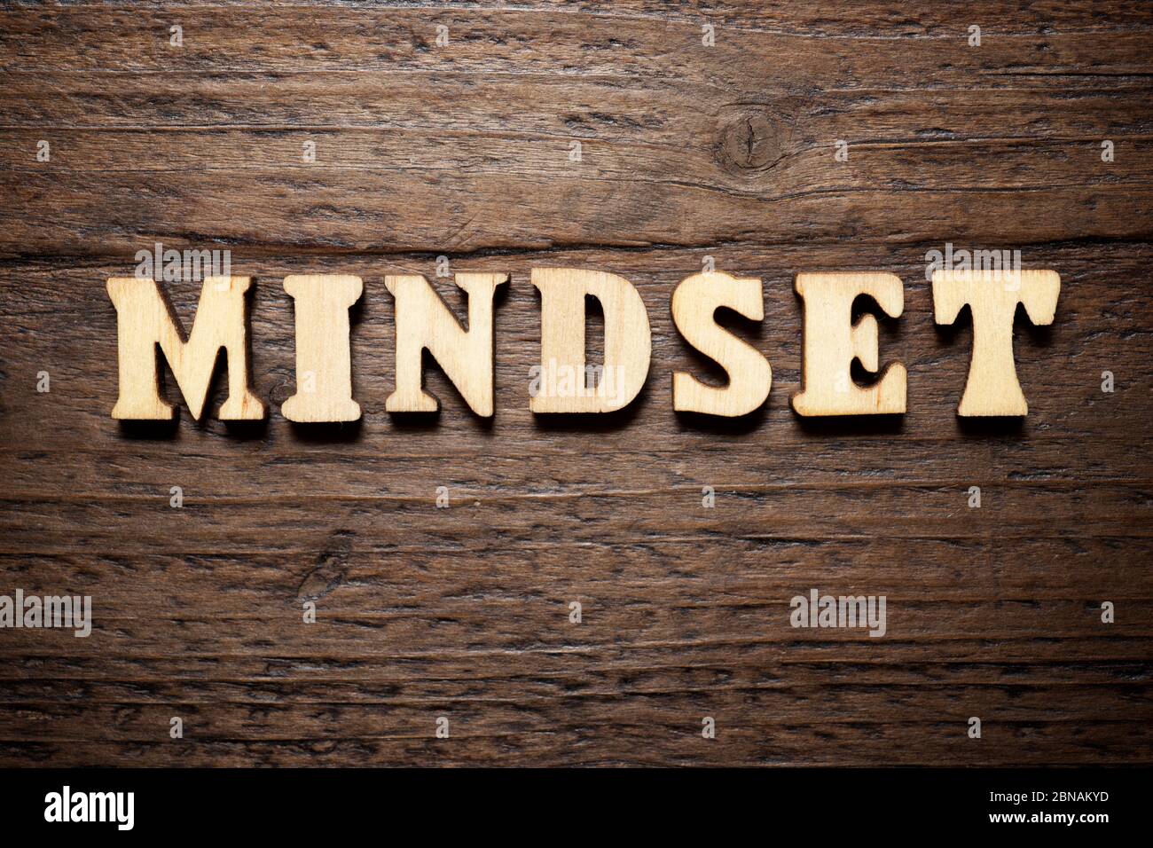 Mindset word on a wood table Stock Photo - Alamy