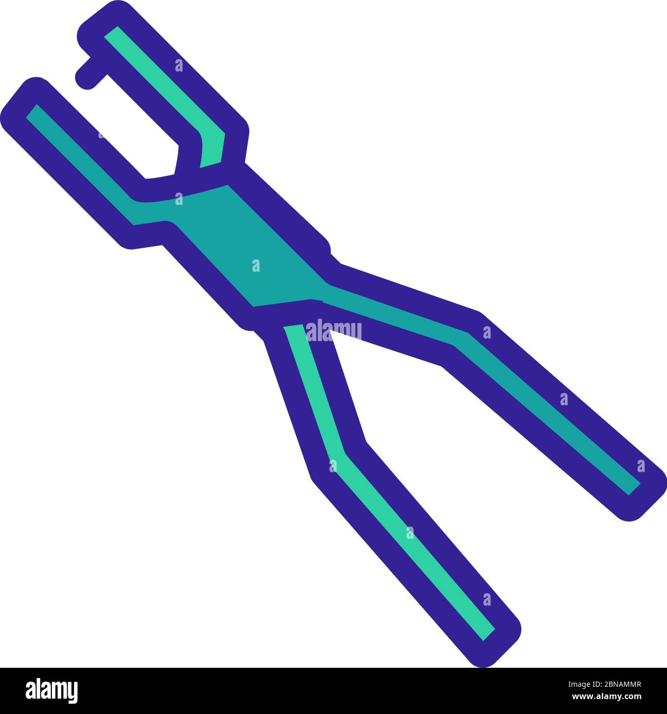 manual nippers for breaking paper icon vector outline illustration ...