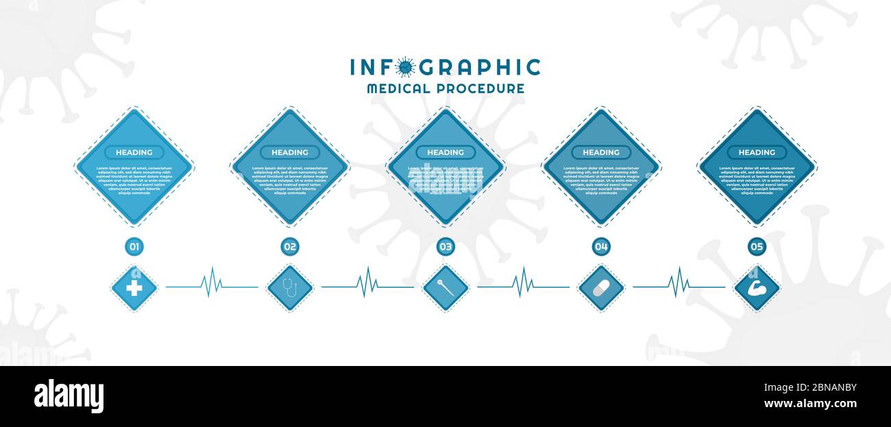 Infographic geometric square design medical procedure coronavirus ...