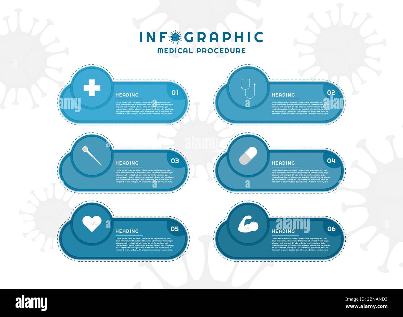 Infographic geometric circle shape medical ingredient coronavirus-19 ...