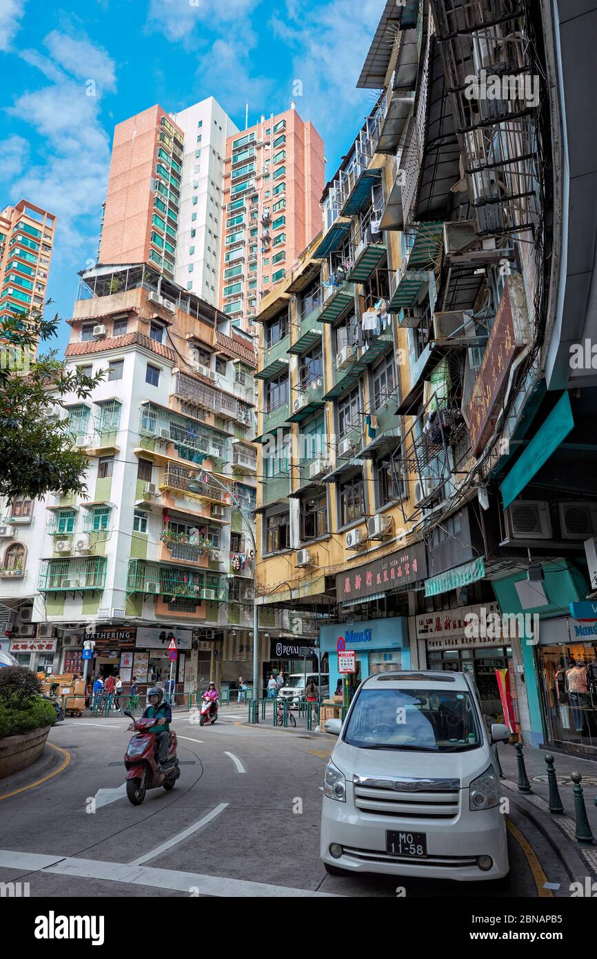 Multi-storey residential buildings nestled around the Rotunda De Carlos ...