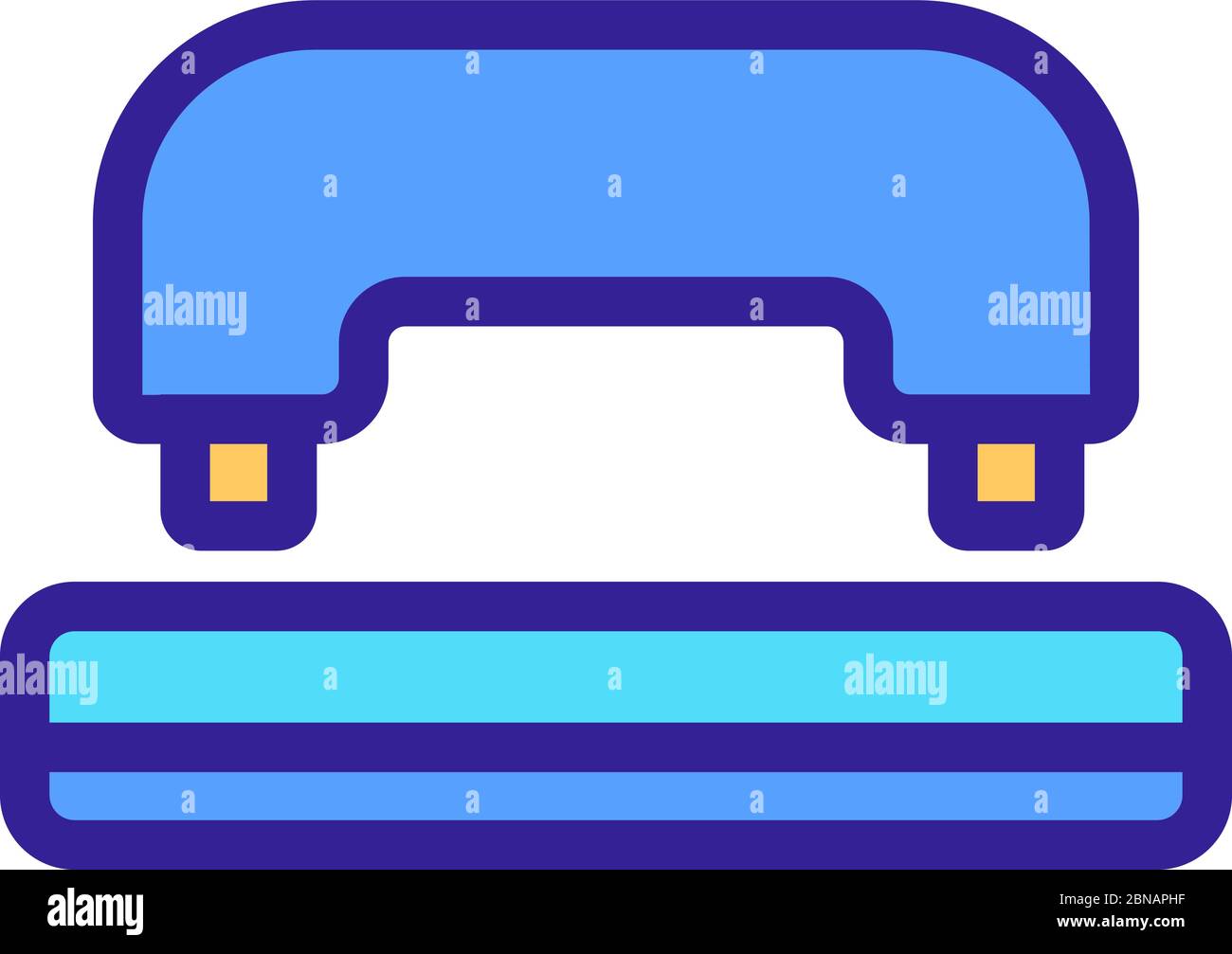 office hole punch front view icon vector outline illustration Stock ...