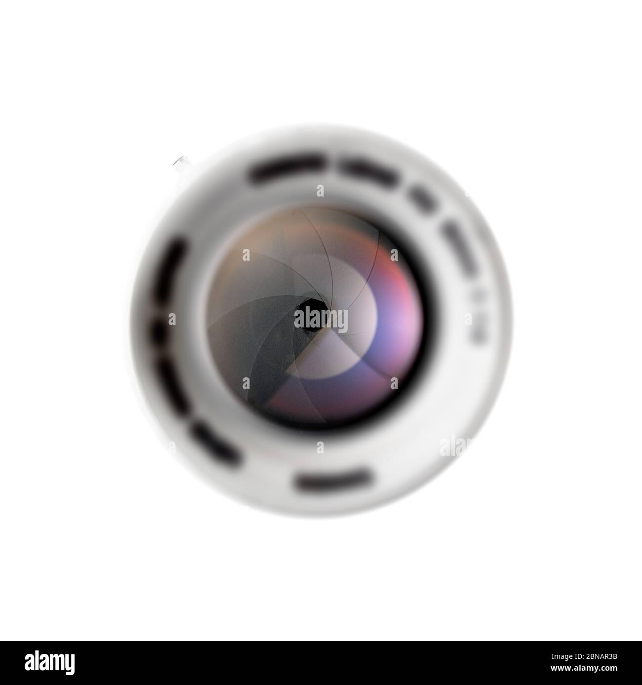 Front view of lens on white background Stock Photo - Alamy