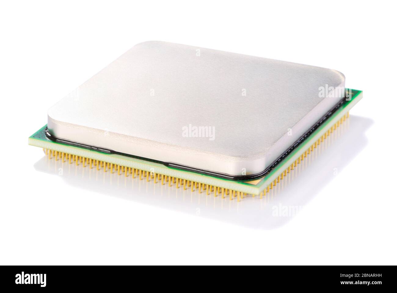 central microprocessor with gold contacts Stock Photo - Alamy