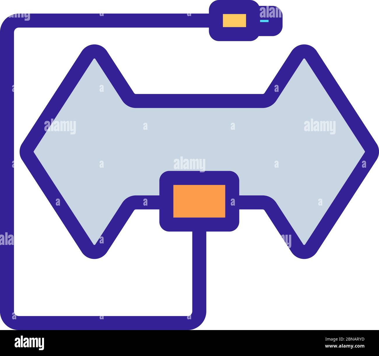 receiving and transmitting signal icon vector outline illustration ...