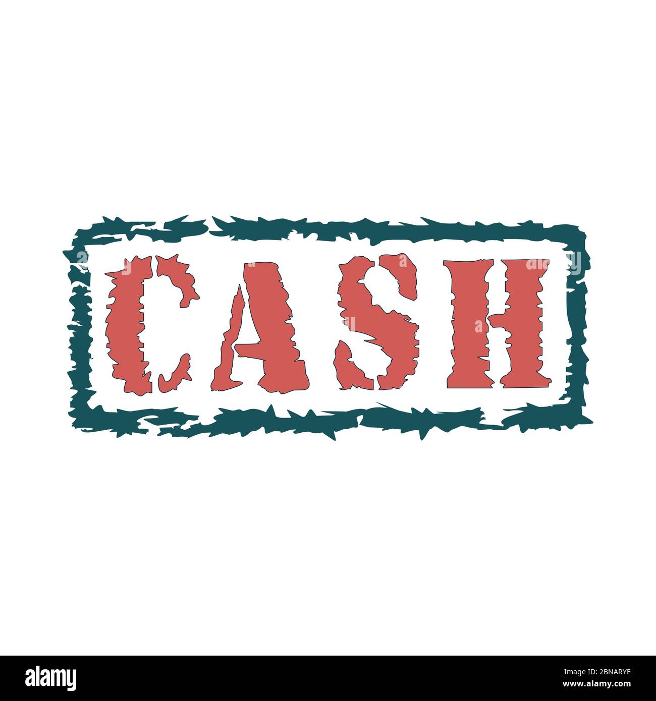 Rubber stamp with text cash inside, vector illustration Stock Vector ...