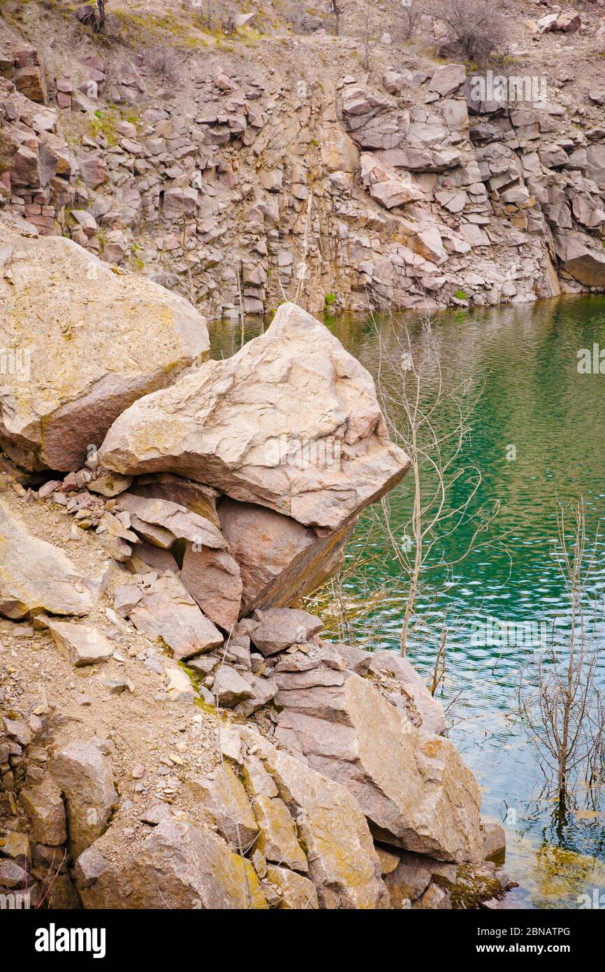 pure, deep, cold mountain lake Stock Photo - Alamy