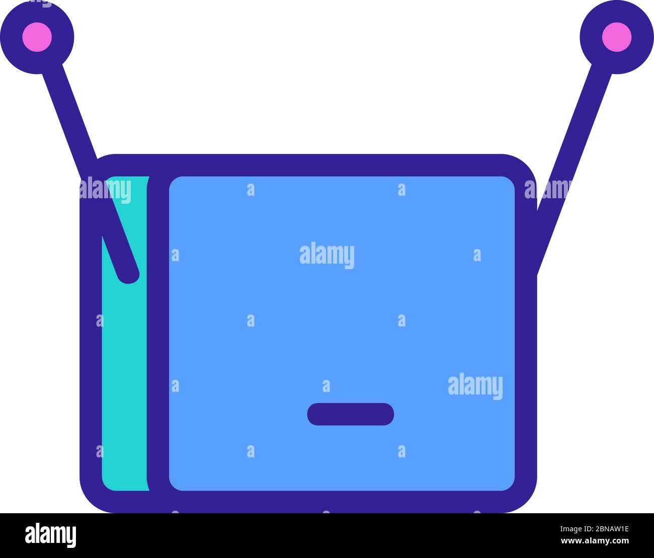 set-top box hdtv icon vector outline illustration Stock Vector Image ...
