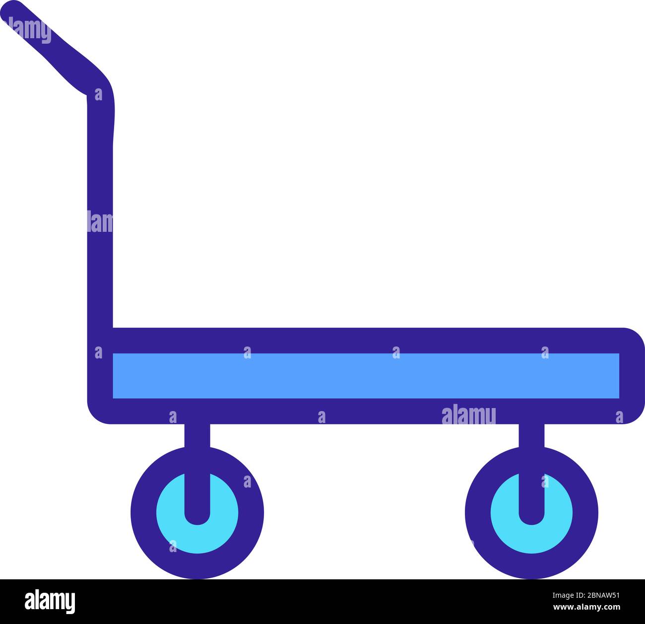 standard platform wheeled trolley for transportation icon vector ...